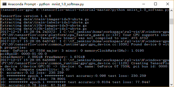 Tensorflow Gpu Win10安装